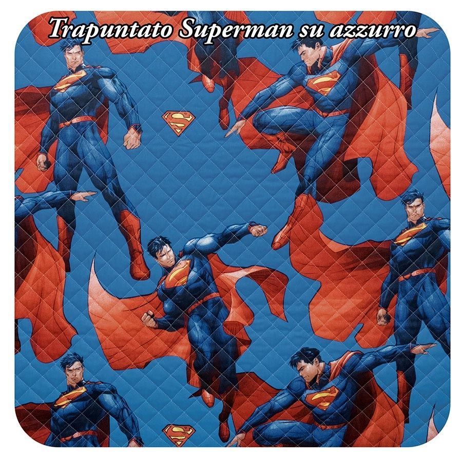 Plaid Coperta trapuntata Superman su azzurro | COCCOBABY